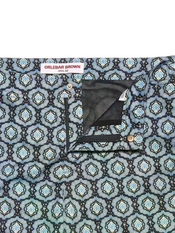 Orlebar Brown Bulldog Passetto Geometric-print Swim Shorts - Blue