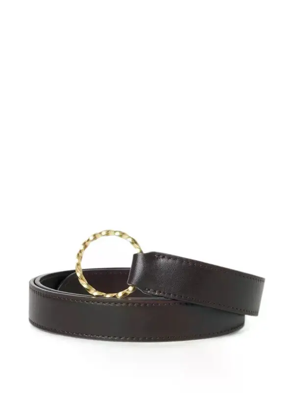 TAIGA TAKAHASHI Infinite Circle Leather Belt - Brown