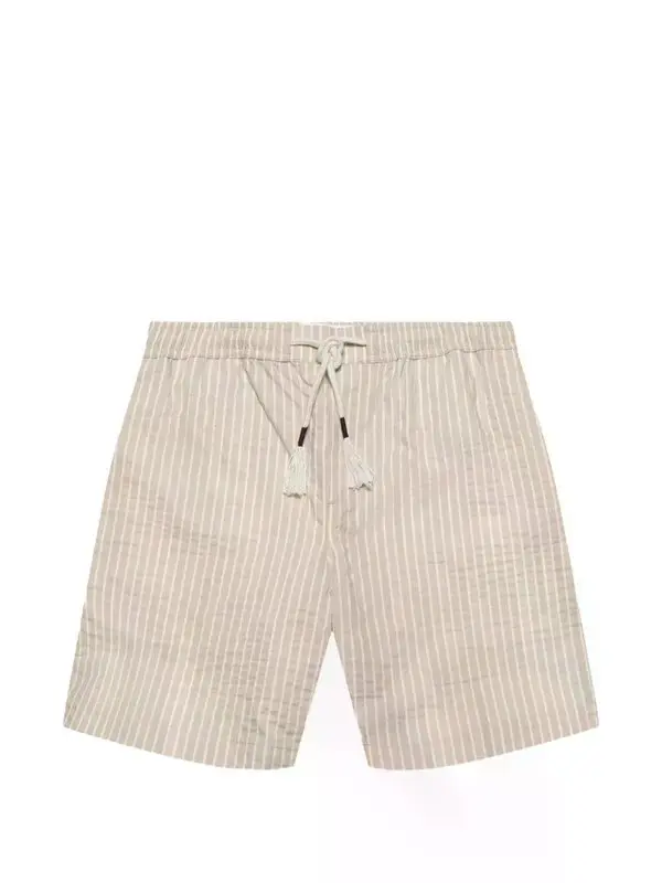 Orlebar Brown Sonoran Seersucker-stripe Shorts - Neutrals