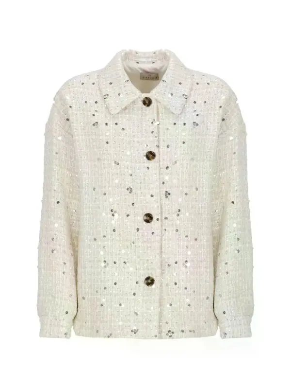 EMME Sequin-embellished Tweed Jacket - Neutrals