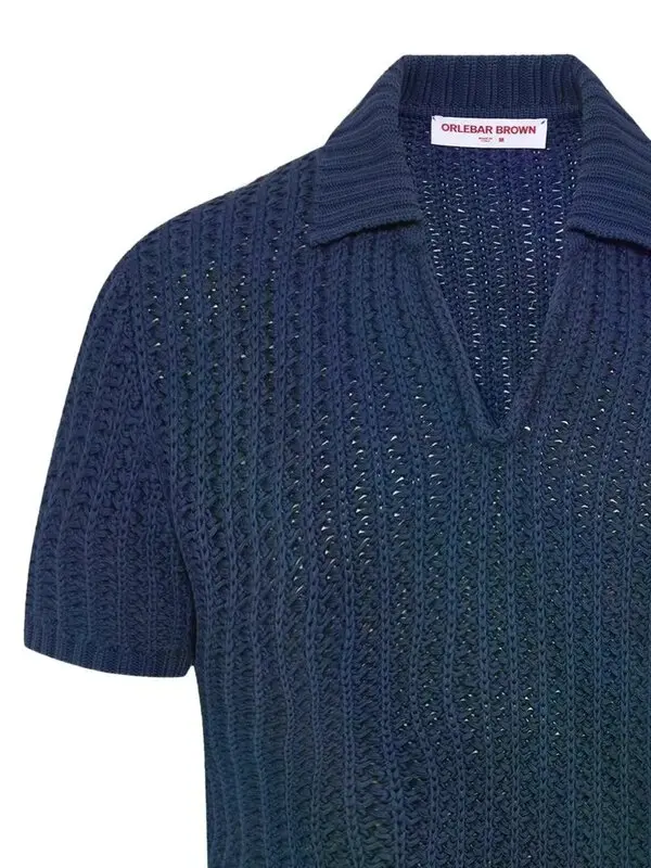Orlebar Brown Burnham Swift Open-knit Polo Shirt