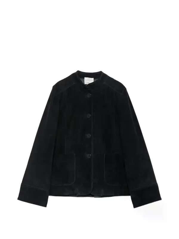FORTE_FORTE Suede Mandarin-collar Jacket