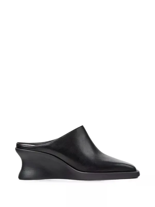 Camper Louise Wedge-heel Mules - Black