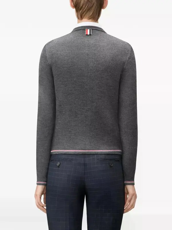Thom Browne Rib-stitch Wool Cardigan