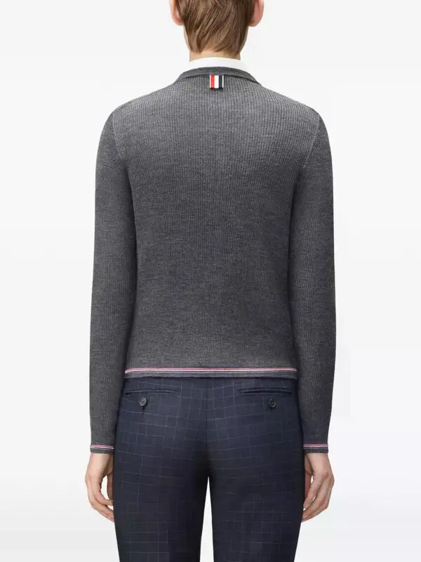 Thom Browne Rib-stitch Wool Cardigan