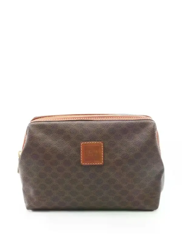 Celine 2000s Macadam Zip-fastening Makeup Bag