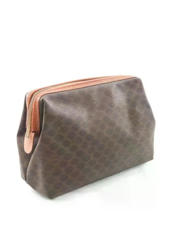Celine 2000s Macadam Zip-fastening Makeup Bag