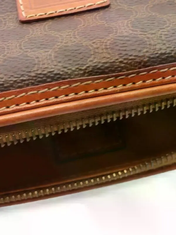Celine 2000s Macadam Zip-fastening Makeup Bag