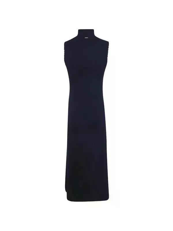 TWINSET High-neck Sleeveless Midi Dress