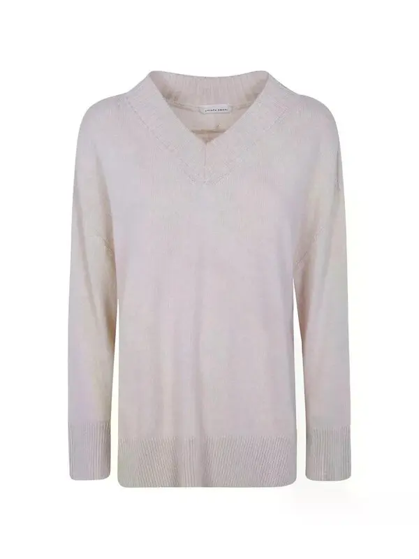 Liviana Conti V-neck Ribbed-trim Sweater - Neutrals