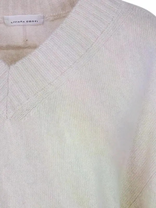 Liviana Conti V-neck Ribbed Trim Sweater