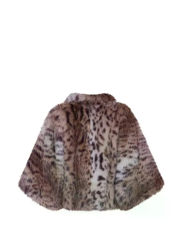 Liviana Conti Lynx-motif Faux-fur Coat - Brown