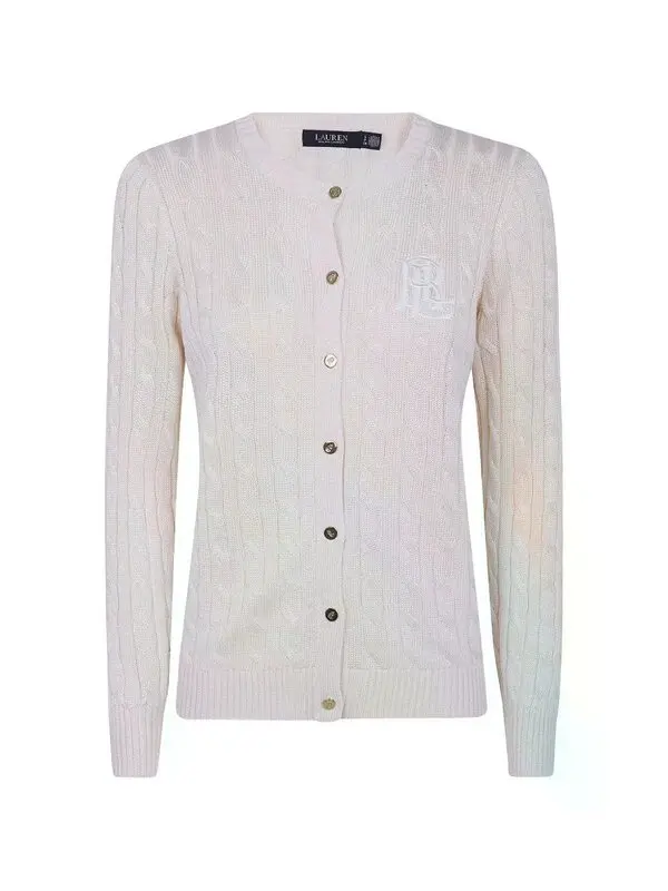 Ralph Lauren Cable-knit Embroidered Cardigan - Neutrals