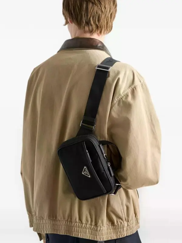 Prada Re-nylon And Saffiano Leather Shoulder Bag
