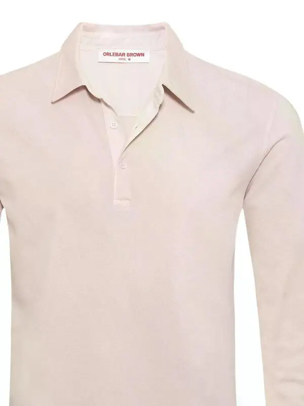 Orlebar Brown Garfield Long-sleeve Polo Shirt - Pink
