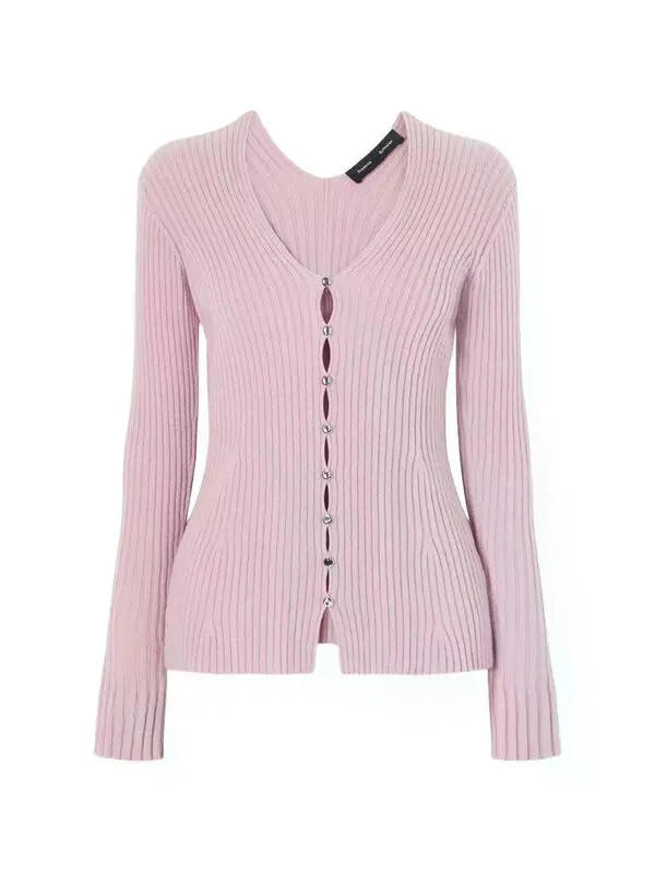 Proenza Schouler Valeria Ribbed-knit Cardigan - Pink