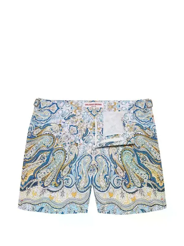Orlebar Brown Bulldog Fairground Paisley-print Swim Shorts - White