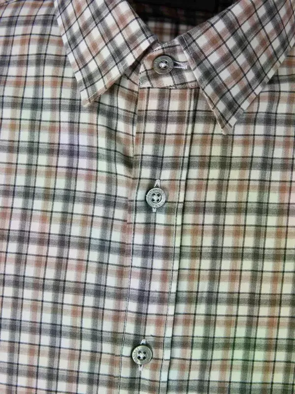 Canali Cotton Plaid Shirt