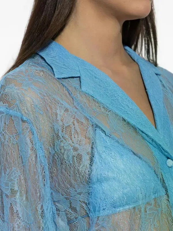 Oseree Floral Lace Shirt