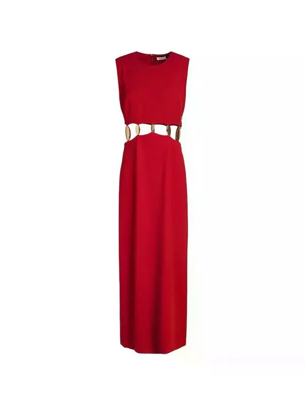 Simkhai Isadora Embellished Crepe Gown - Red