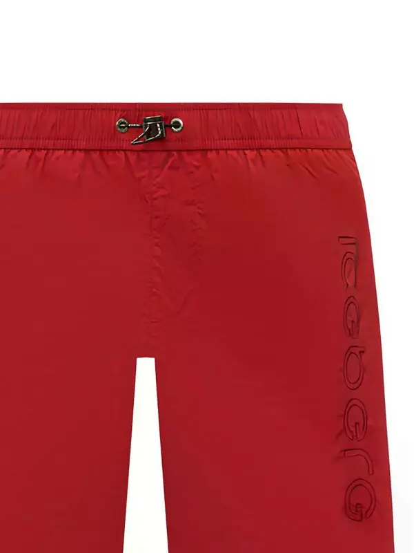 Iceberg Logo Lettering Swim Shorts - Red