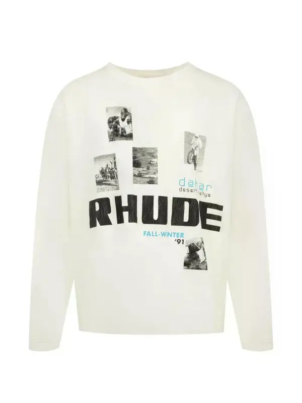 Rhude Winter 91 Rallye Long-sleeve T-shirt - White