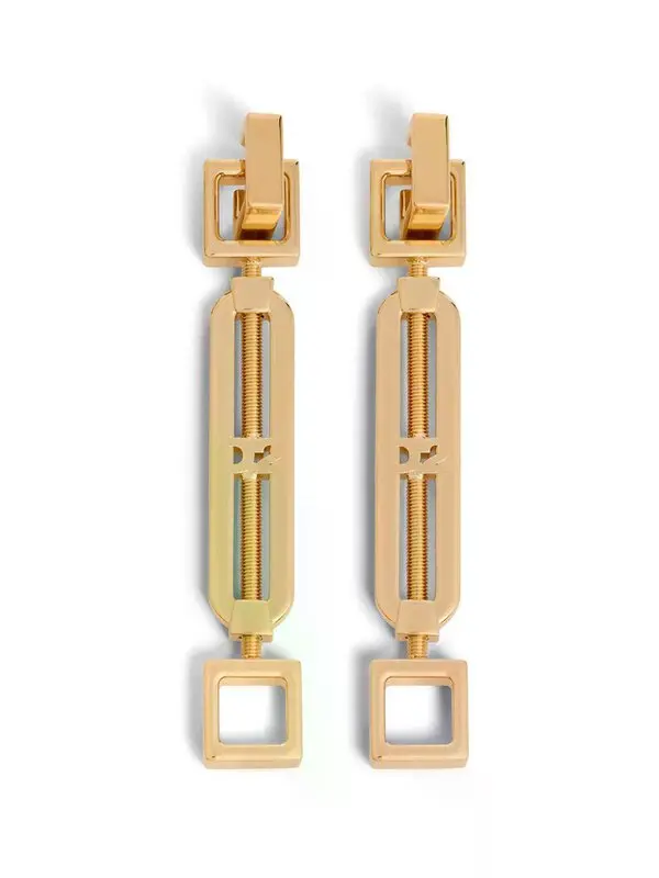 Dsquared2 Metal Bar Earrings - Gold