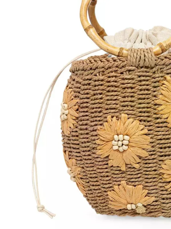 HOSS INTROPIA Norma Floral Appliqué Bamboo Handbag