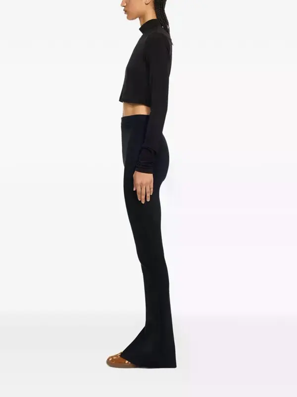 Off-White Split-hem Flared Trousers - Black