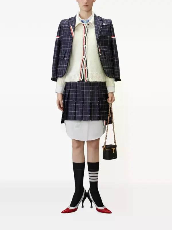 Thom Browne Hector Intarsia Cardigan - White
