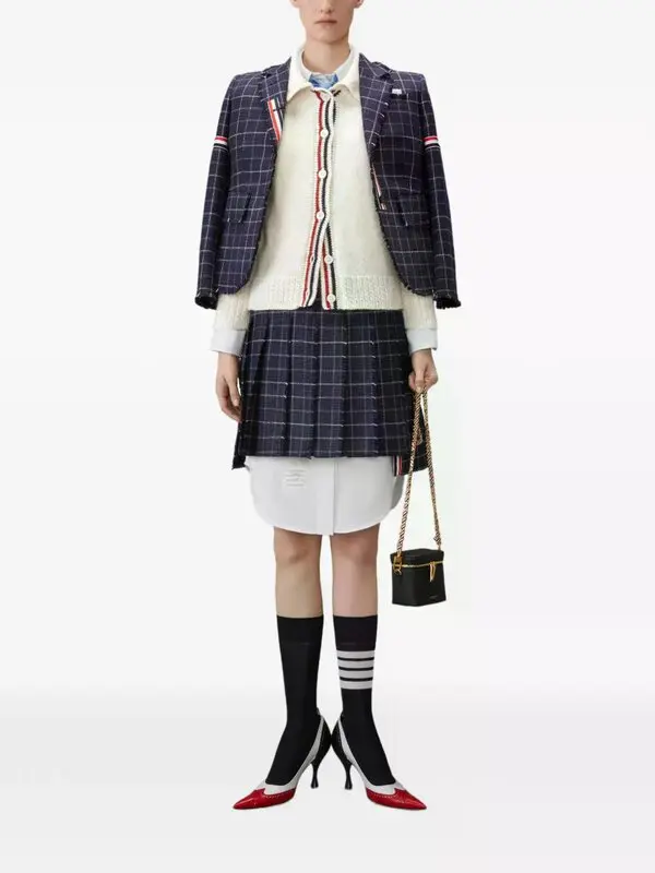 Thom Browne Hector Intarsia Cardigan - White