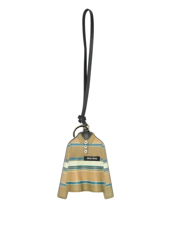 Miu Miu Leather Key Ring Trick - Brown