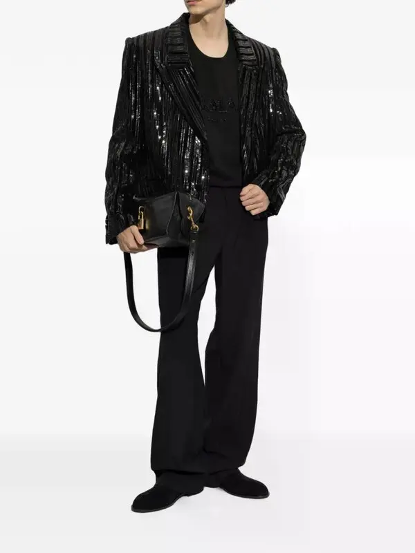 Balmain Crystal-embellished Logo T-shirt - Black