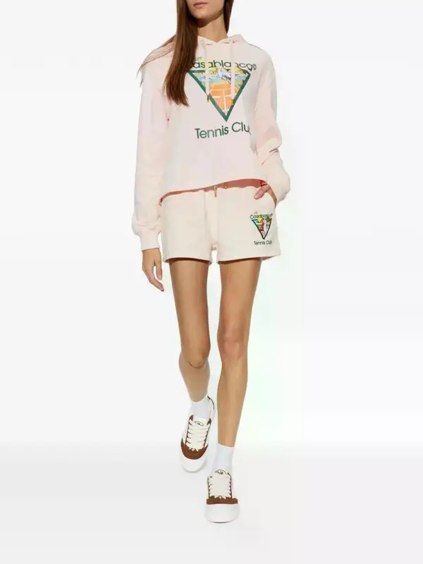 Casablanca Tennis Club Embroidered Shorts - Pink