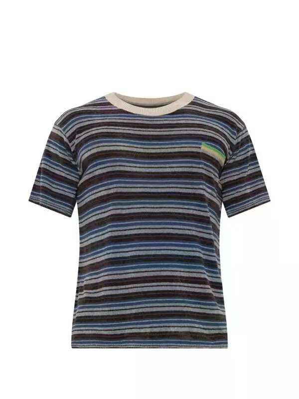 MAISON MARGIELA Striped Short-sleeve T-shirt - Brown