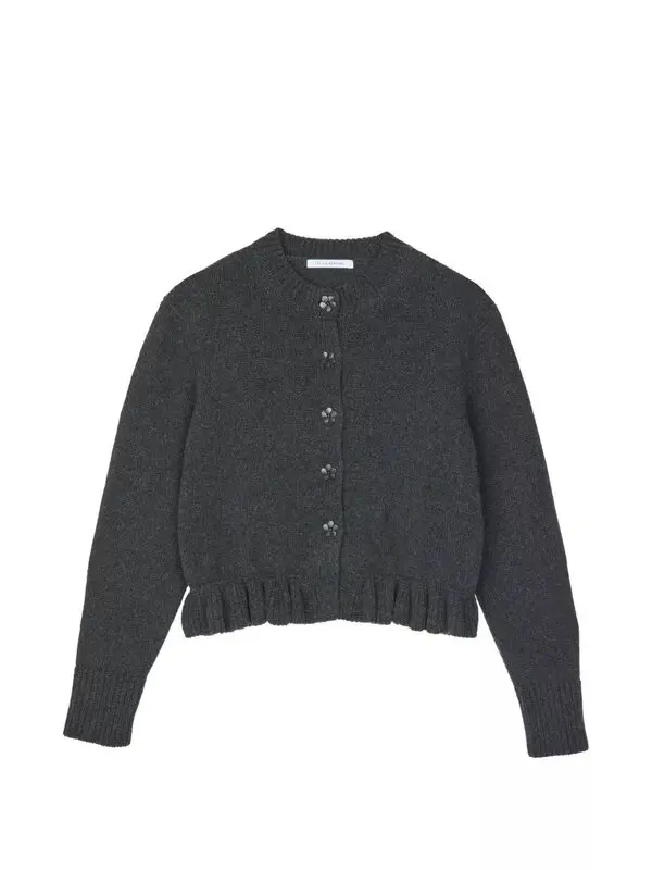 Cecilie Bahnsen Fibbie Ruffled Cardigan - Grey