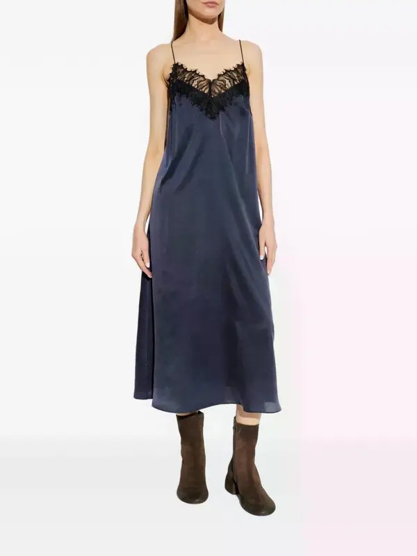 IRO PARIS Bailar Lace-trim Midi Dress
