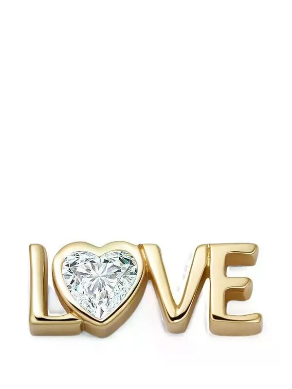 Loquet Heart Diamond Charm - Gold