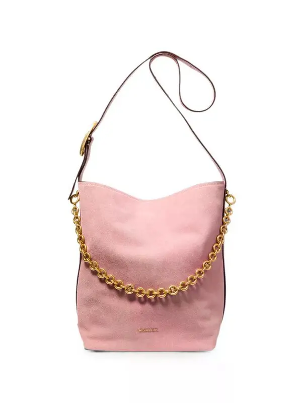 Michael Kors Large Nolita Suede Shoulder Bag - Pink