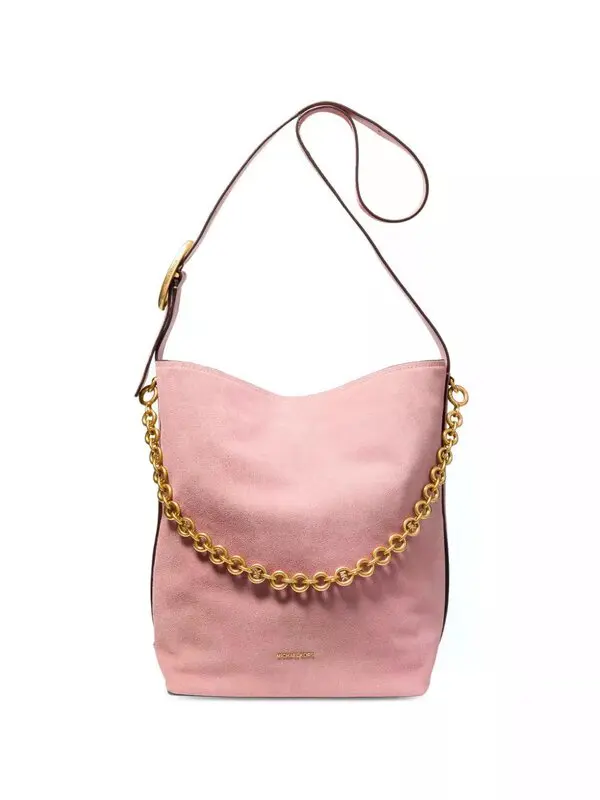 Michael Kors Large Suede Shoulder Bag - Pink