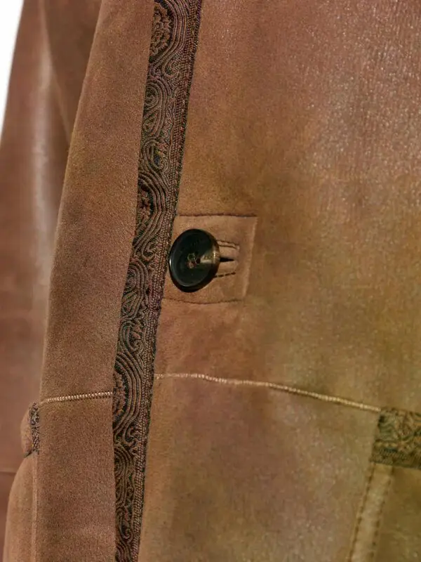 Etro Shearling-lined Paisley-trim Coat
