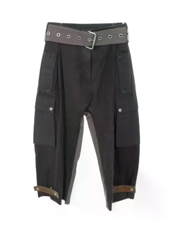 LOUIS VUITTON 2010s Belted Cargo Pants - Black