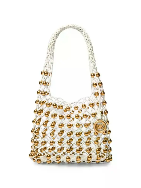 Michael Kors Small Gwen Bead-embellished Woven Shoulder Bag