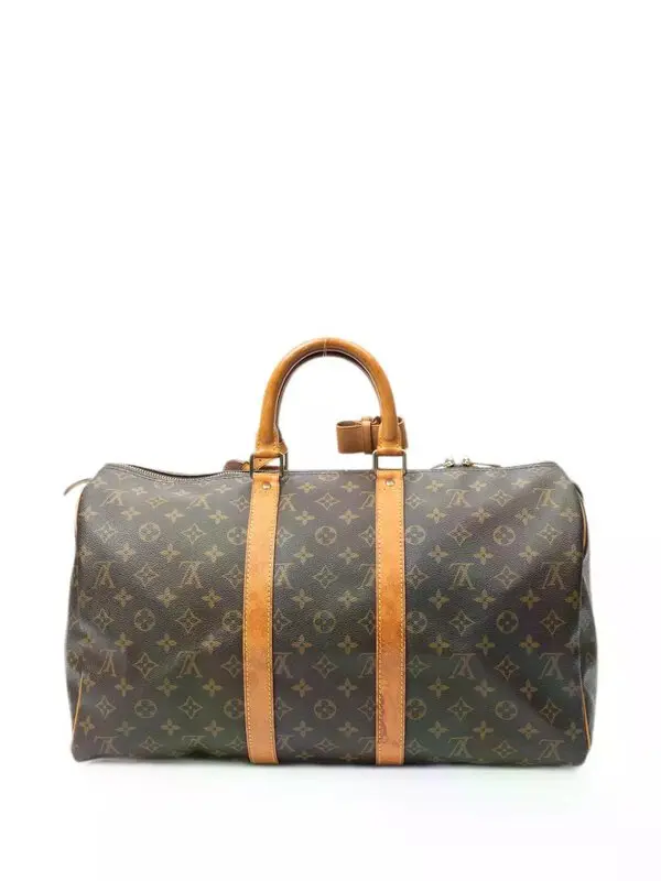 LOUIS VUITTON 1996 45 Keepall Monogram Holdall Bag - Brown