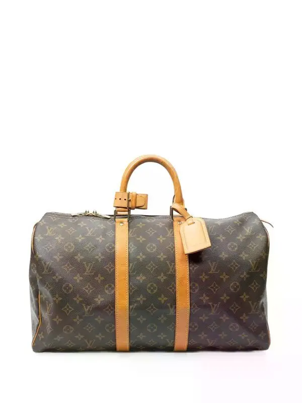 LOUIS VUITTON 1996 45 Keepall Monogram Holdall Bag - Brown