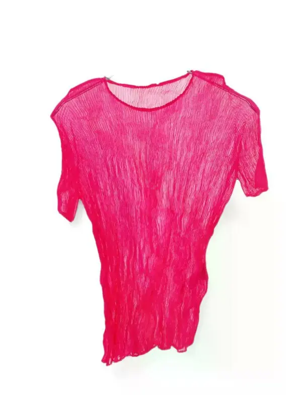 Issey Miyake 2010 Pleated T-shirt - Pink