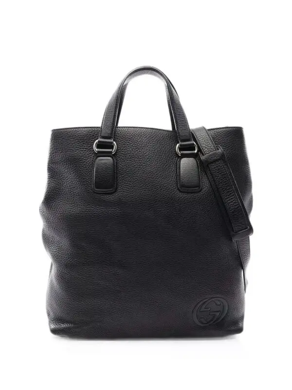 Gucci 2000s Soho Interlocking G Tote Bag - Black