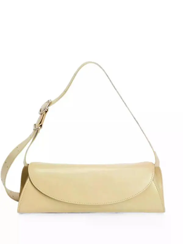 JIL SANDER Small Cannolo Leather Shoulder Bag - Yellow