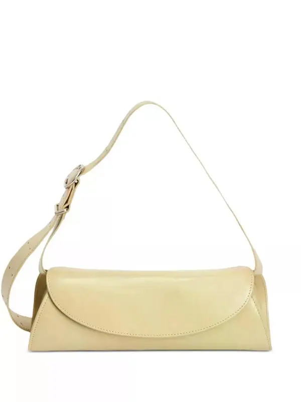JIL SANDER Small Cannolo Leather Shoulder Bag - Yellow