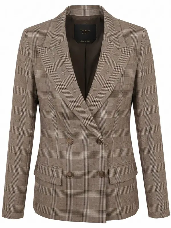 TWINSET Prince Of Wales Blazer - Brown